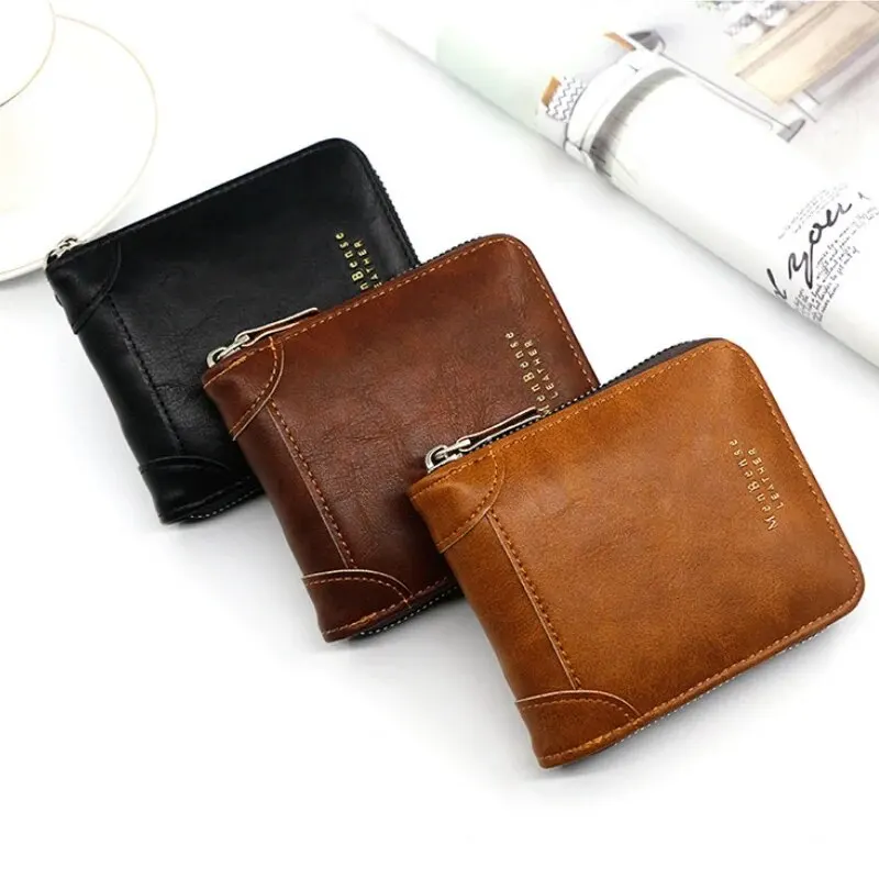 Four-Seasons-Unisex-Neutral-Retro-Zip-up-Wallet-Short-Casual-Simplicity ...