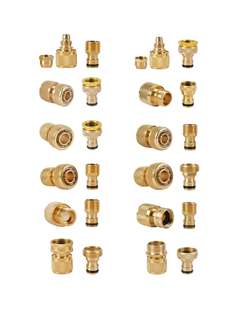 Pièce détachée arrosage,Kit de connecteurs rapides filetage 1-2 " 3-4" adaptateur en laiton ...