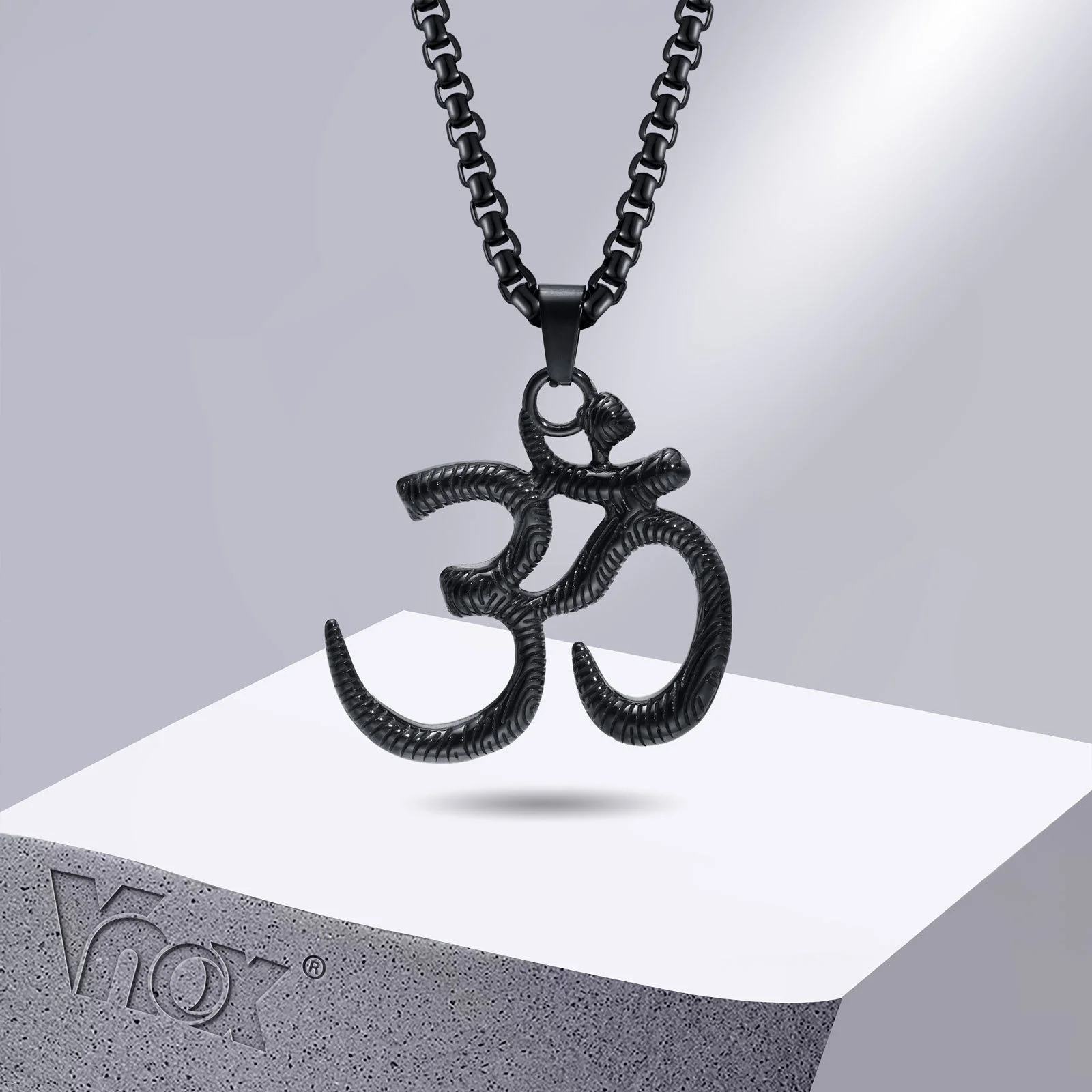 Vnox-Rock-Punk-Yoga-Om-Necklaces-for-Men-Stainless-Steel-Aum-Pendant ...
