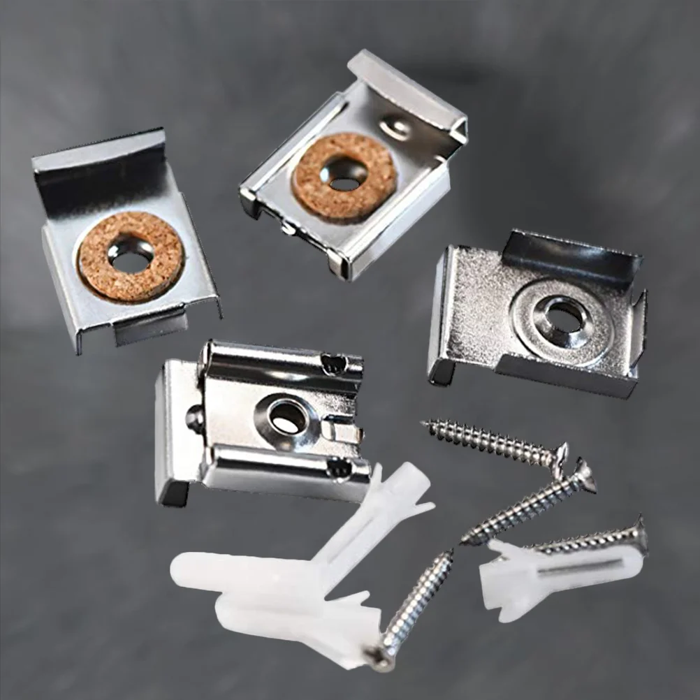 4pcs-Spring-Loaded-Mirror-Hanger-Clips-Set-Unframed-Mirror-Mount-Clips ...