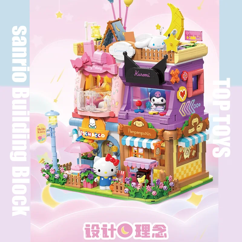 New-Sanrio-Hellokitty-Kuromi-Chinese-Building-Block-Toy-Anime-Cartoon ...