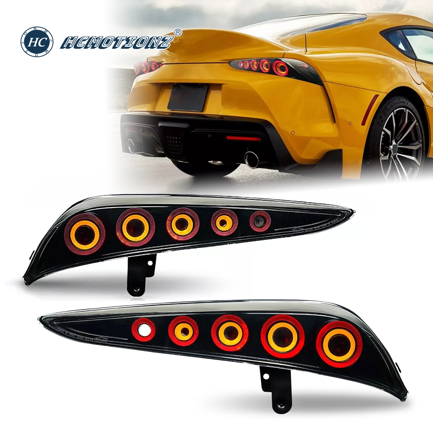 HCMOTIONZ LED Tail Lights For Toyota Supra 2018-2023 A91GR Car Rear ...