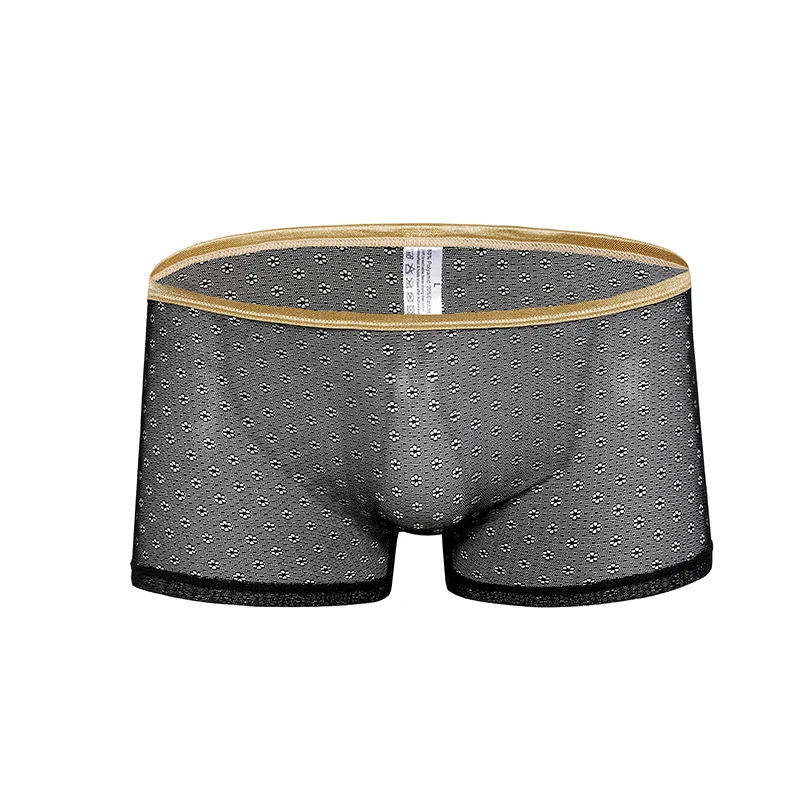 Super Sexy Men's Sheer Underwear Boxers Gay Men Transparent Underwear ...