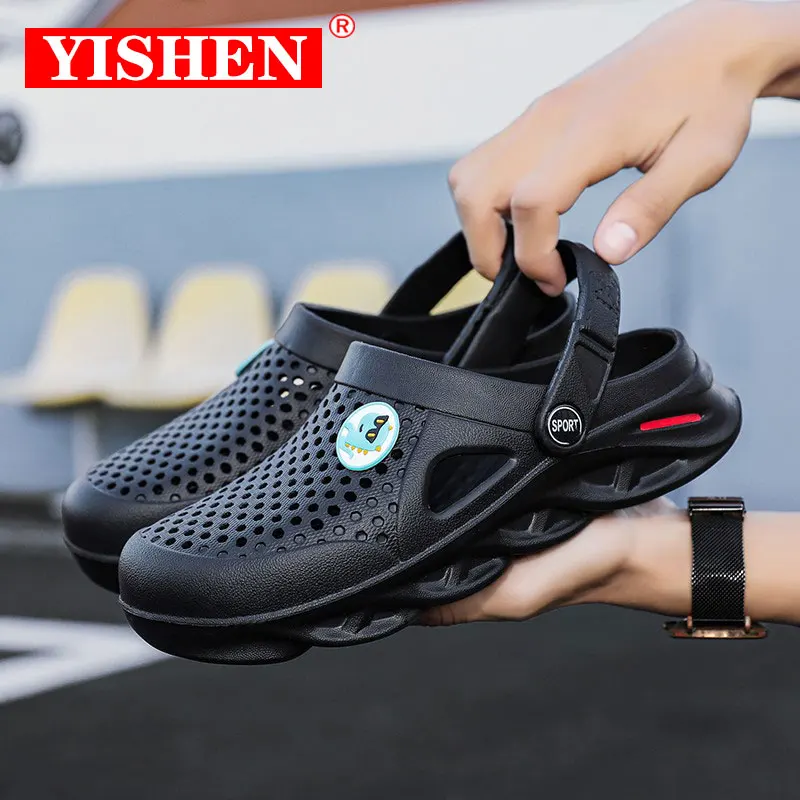 YISHEN-Sandals-Men-Clogs-Summer-Beach-Sandals-Slip-On-EVA-Injection ...