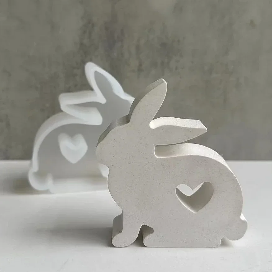 Molde-De-Silicone-Do-Coelho-Do-Cora-o-Aromaterapia-Do-Coelho-Gesso ...