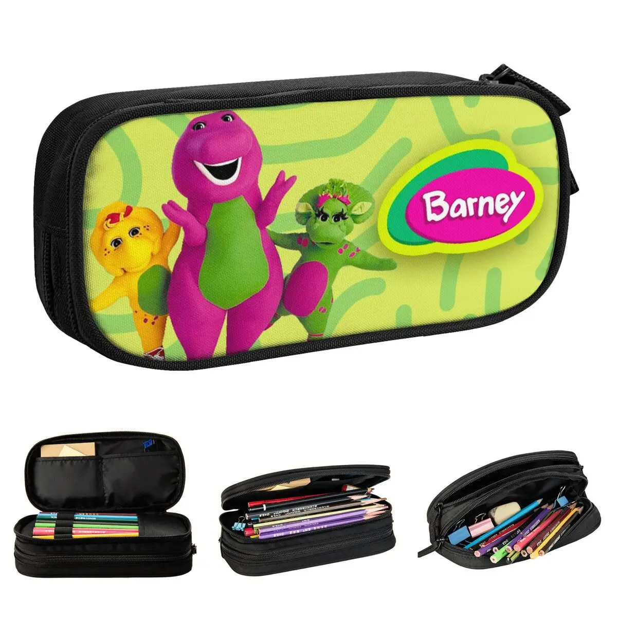 Cute-Dinosaur-Cartoon-Pencil-Cases-Barney-Friends-Dinosaurs-Pen-Box ...