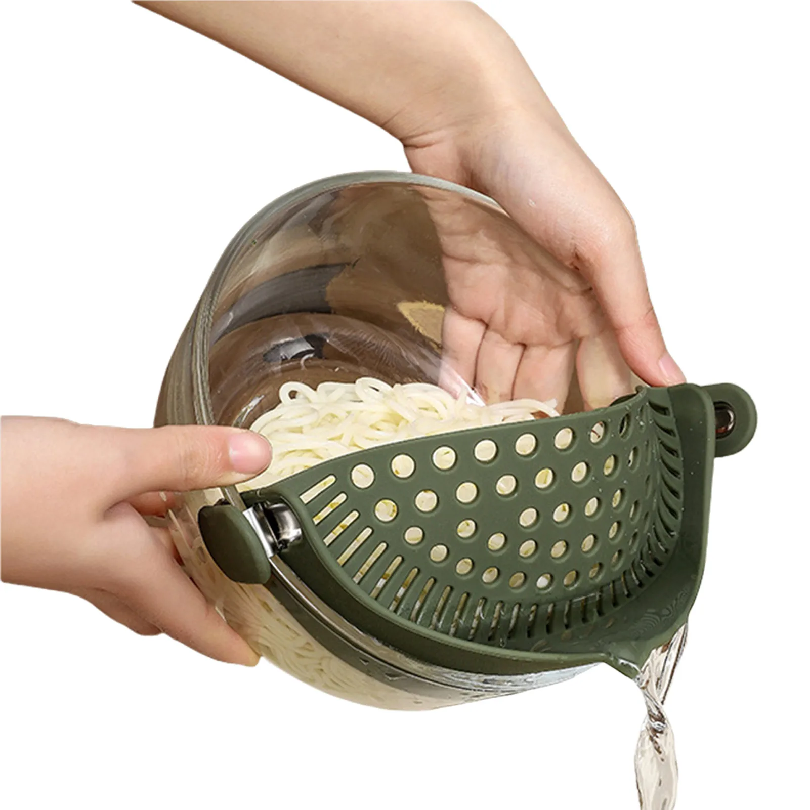 Silicone-Water-Drainer-Food-Strain-Adjustable-Snap-On-Water-Drainer-For ...