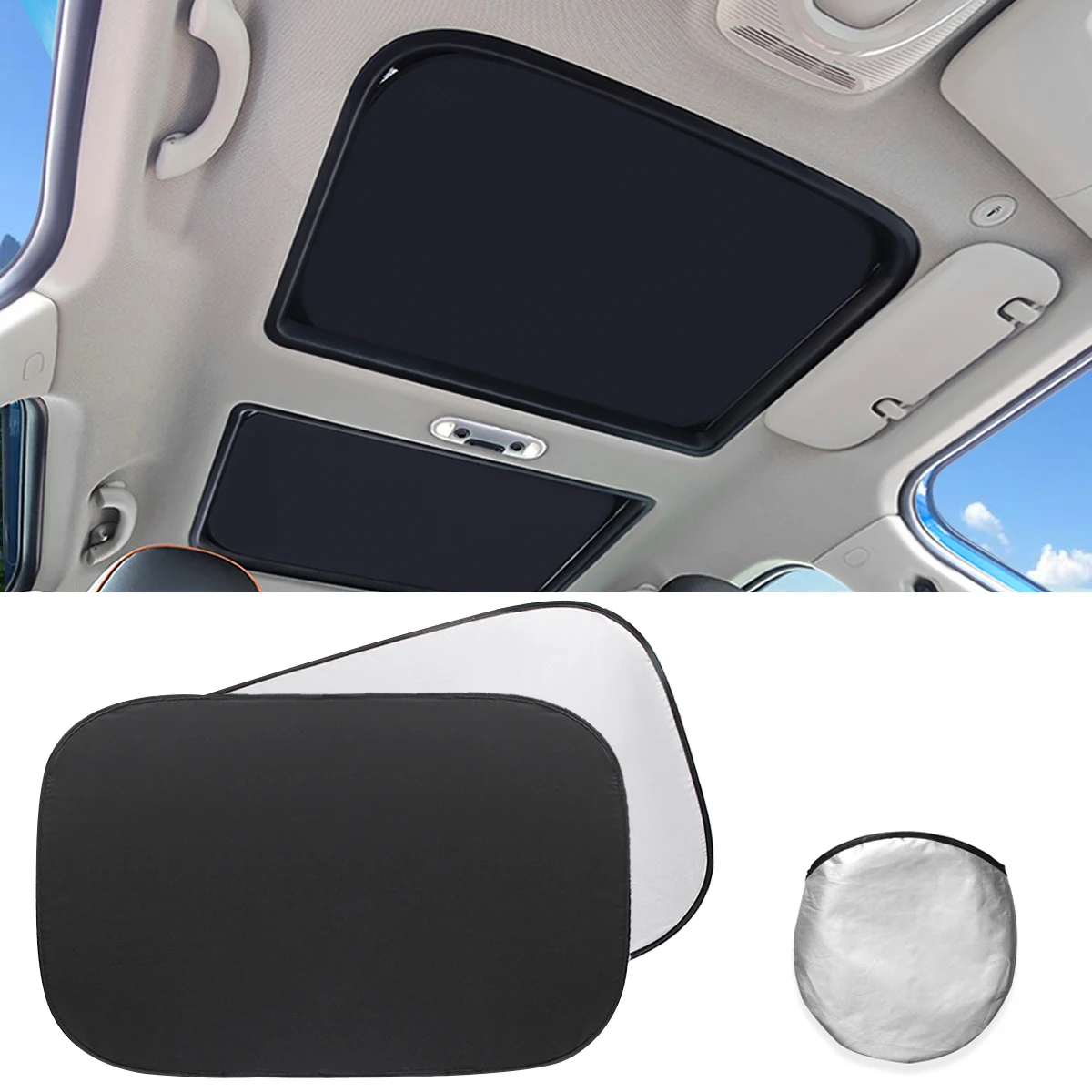 Car-Sunroof-Shade-Heat-Isolate-Auto-Roof-Sunshade-Cover-Foldable-Anti ...