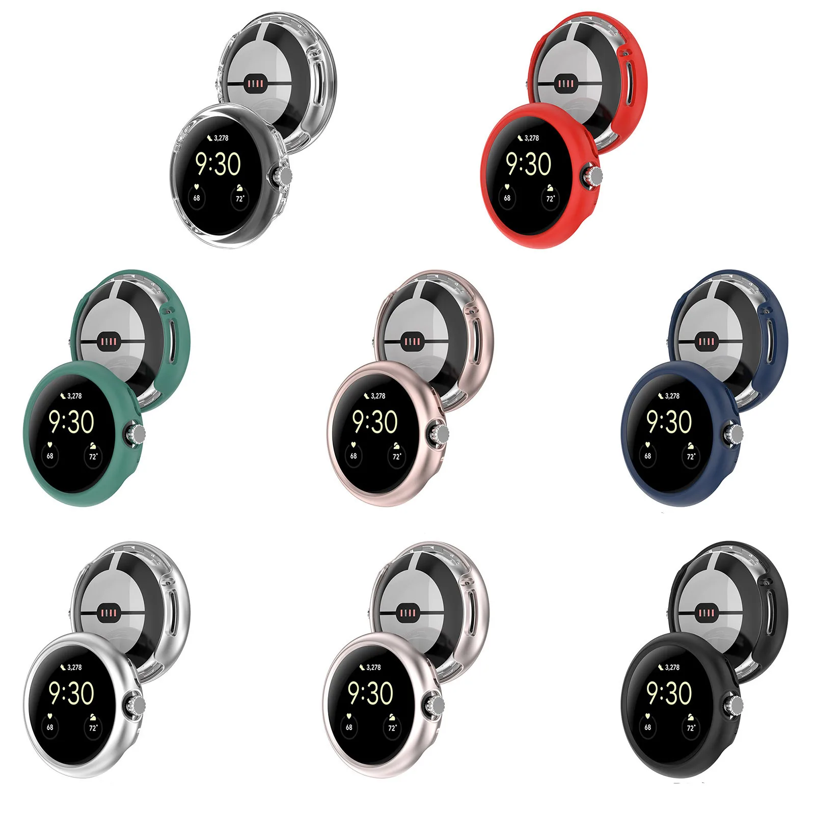 Matte-Hard-Shell-Edge-Case-Smartwatch-Frame-Protector-For-Google-Pixel ...