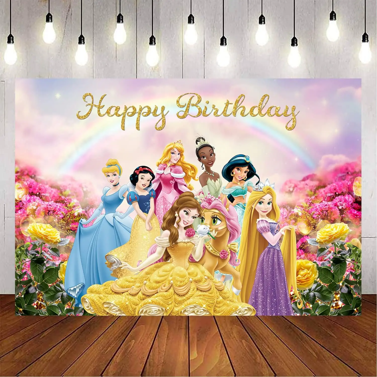 Princess-Themed-Backdrop-Colorful-Princess-for-Girl-Photography ...