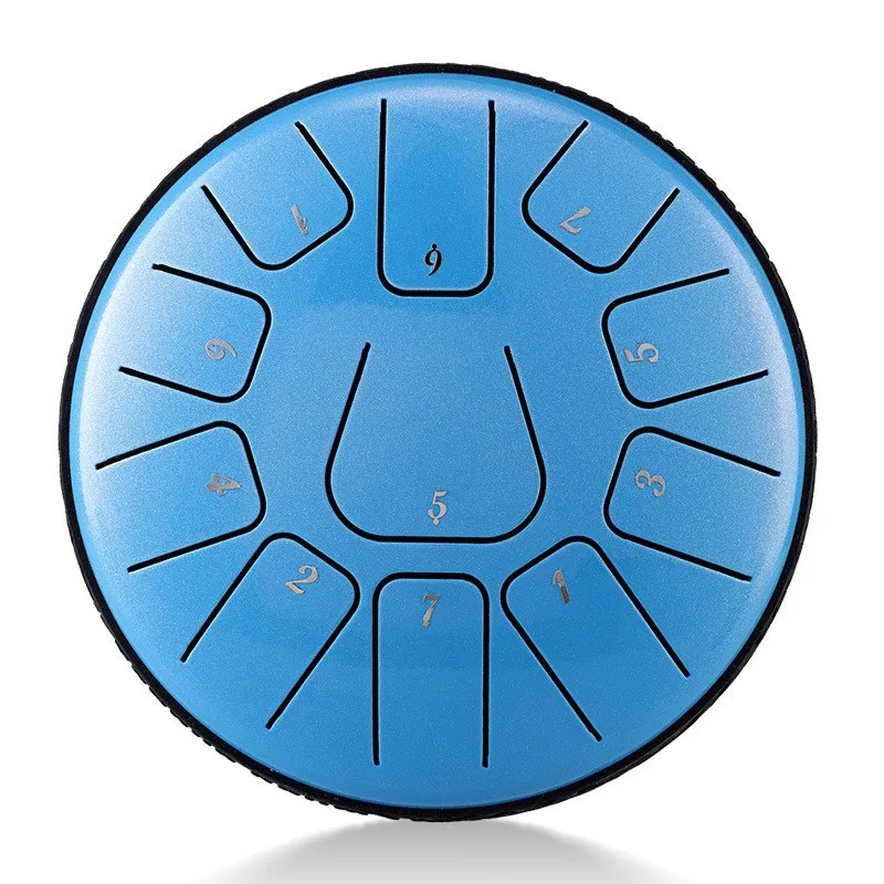 6-Inch-11-Tone-Mini-Steel-Tongue-Drum-With-Drumsticks-Percussion ...