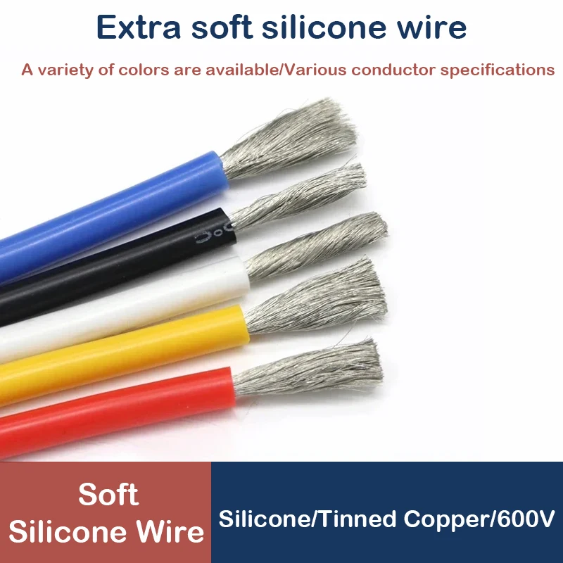 5M-10M-Copper-Wire-Super-Soft-Silicone-Rubber-30AWG-10AWG-Heat ...