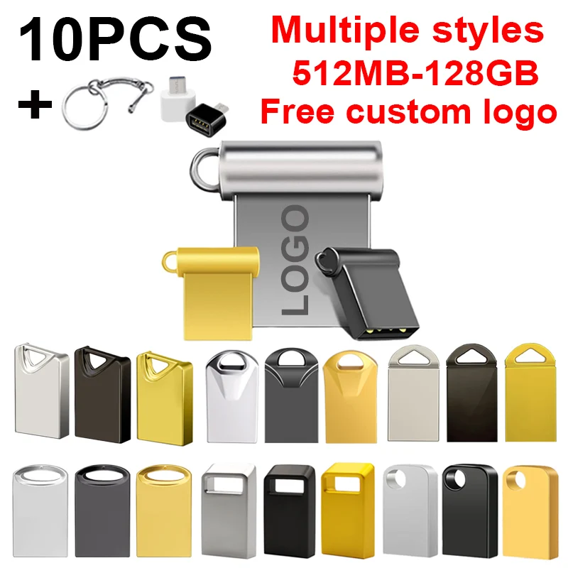 10 unidades/lote de unidades flash USB mini de varios estilos, 4 GB, 8 ...