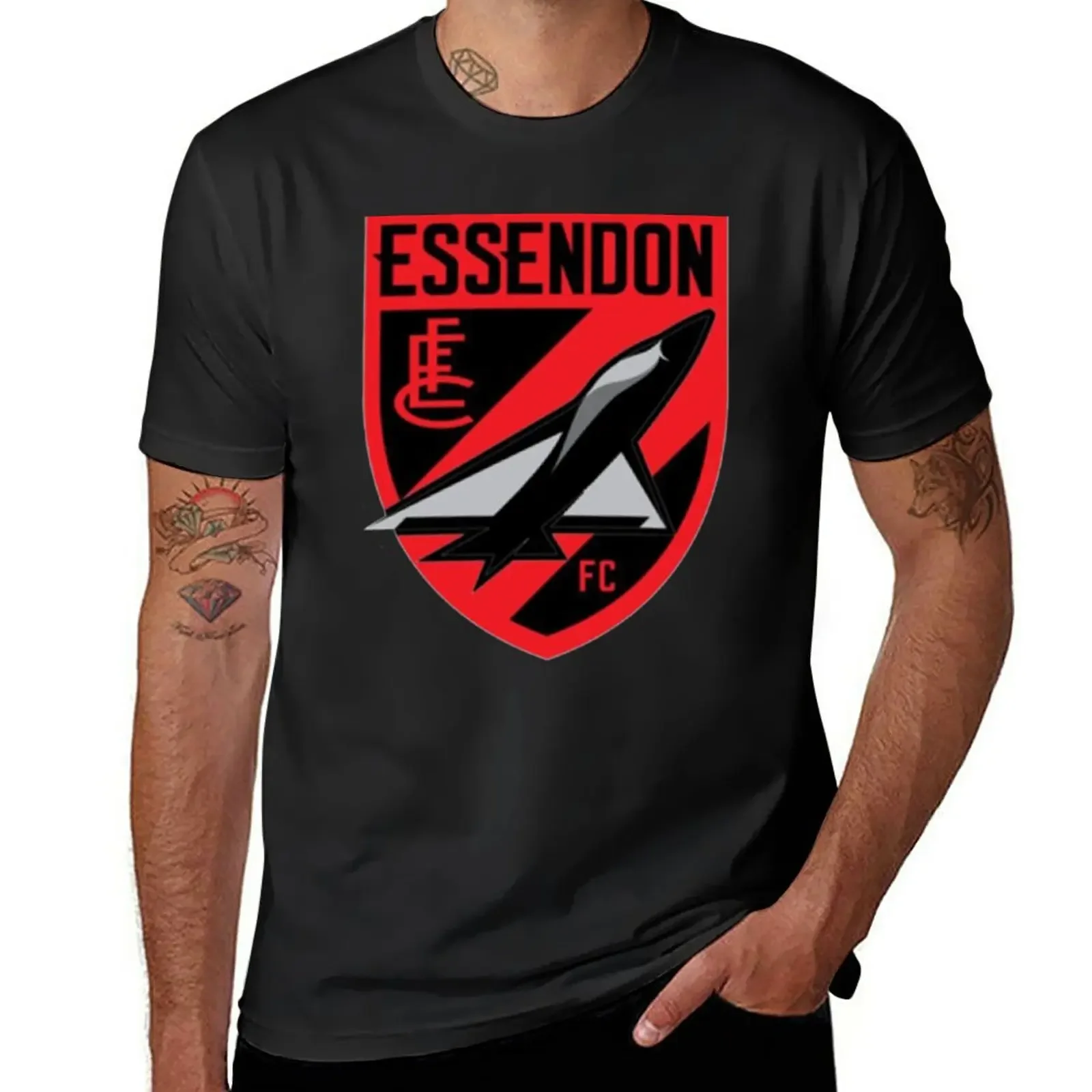 Essendon-Football-Club-T-Shirt-hippie-clothes-kawaii-clothes-mens-plain ...