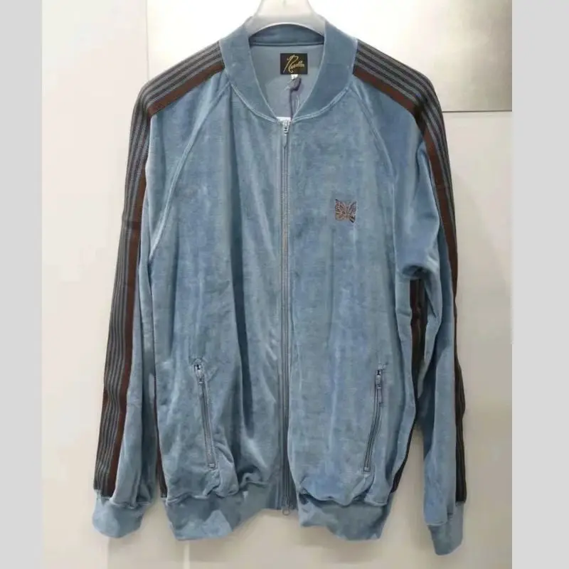 Men-Women-AWGE-Needles-Jacket-Velvet-High-Quality-Embroidery-Butterfly ...