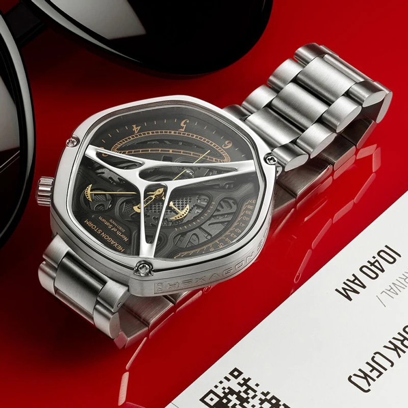 Eoeo Mechanical Watches For Men Stainless Steel Classic Clock Japan ...