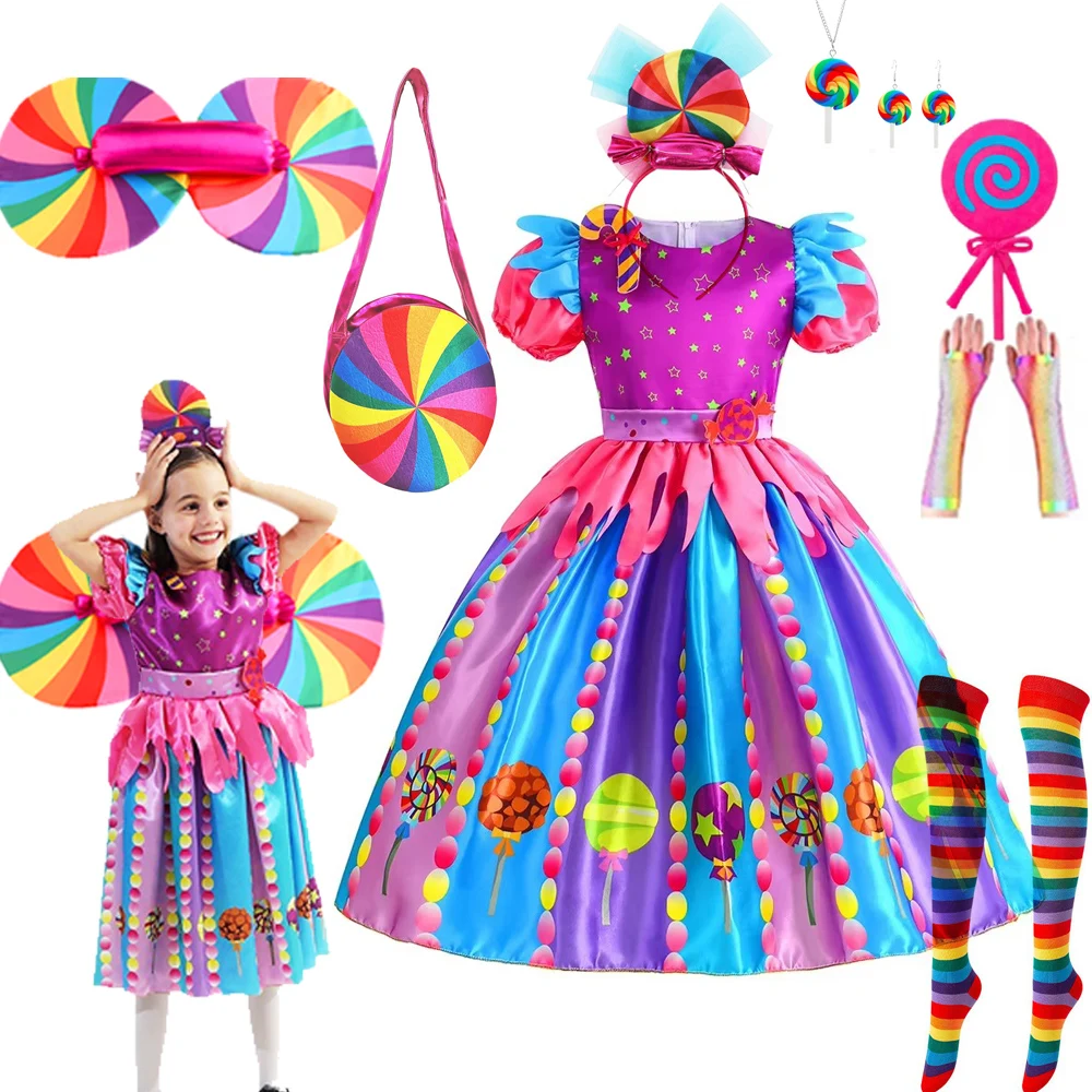Purim Costumes for Kids Carnival Candy Dress Lollipop Girls Clothing ...
