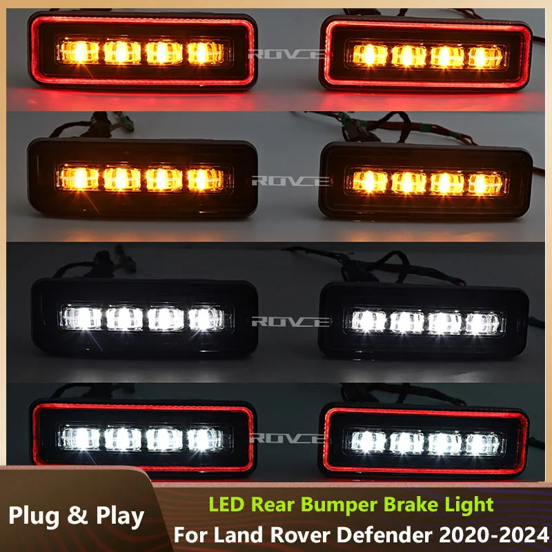 ROVCE-LED-Rear-Bumper-Reflector-Tail-Brake-Stop-Lamp-Turn-Signal-Light ...