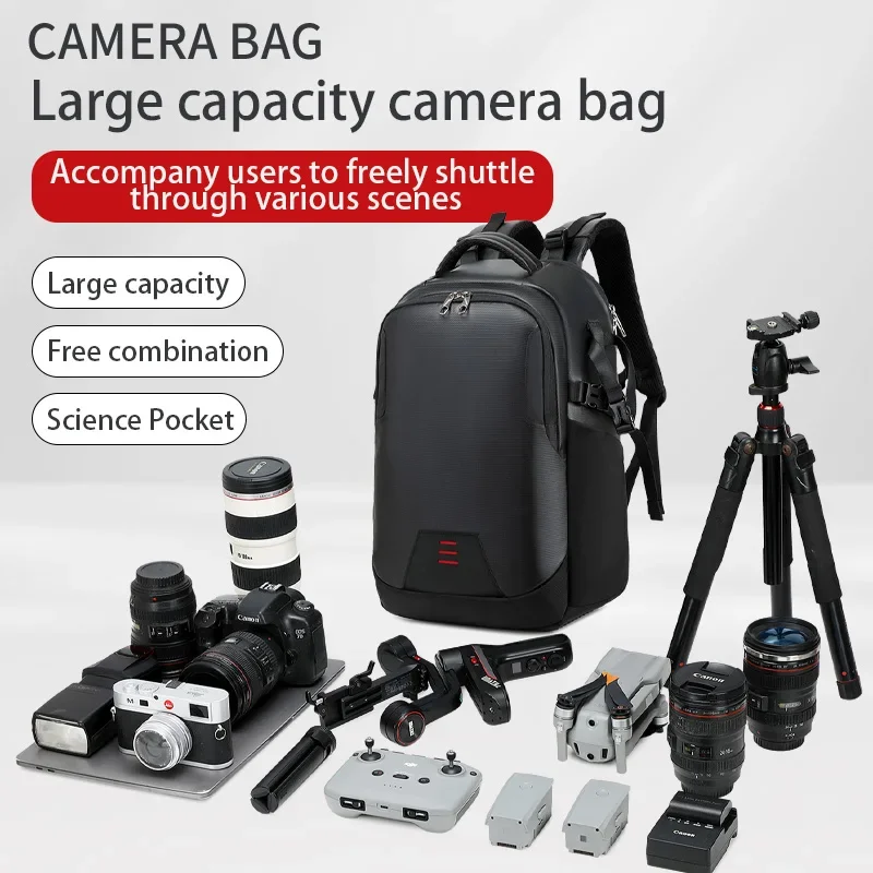 Photography backpack Digital Dslr Bag Waterproof Shockproof Breathable ...