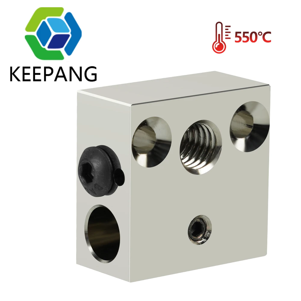 3D Printer CR10 Heated Block Titanium Alloy Heat Block Copper Plating ...