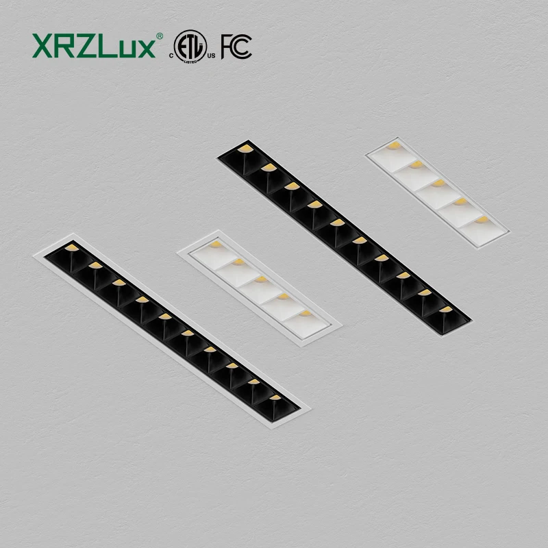 XRZLux-LED-Rectangular-Recessed-Aluminium-Spotlight-5-10-Heads-Linear ...