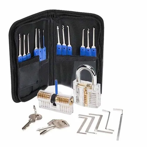 Broken Key Extractor Remove Tool With 14PCS Transparent Practice Locks ...