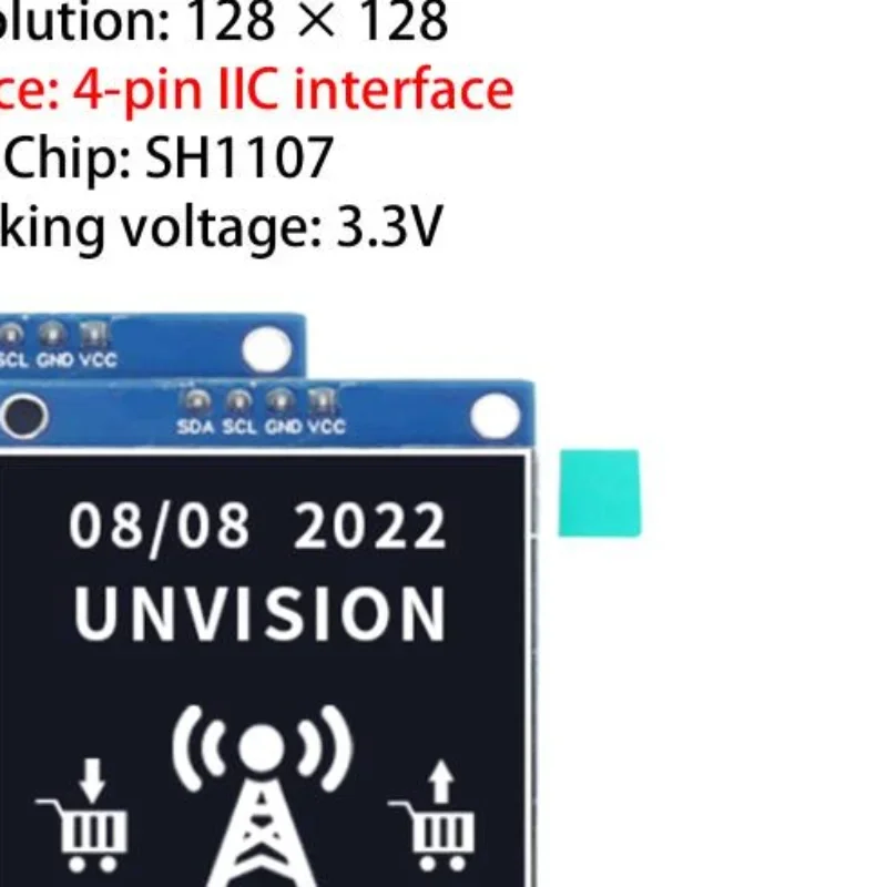 1.5 Inch 1.5" 128x128 OLED Screen Display Module 4PIN 7PIN SH1107 ...