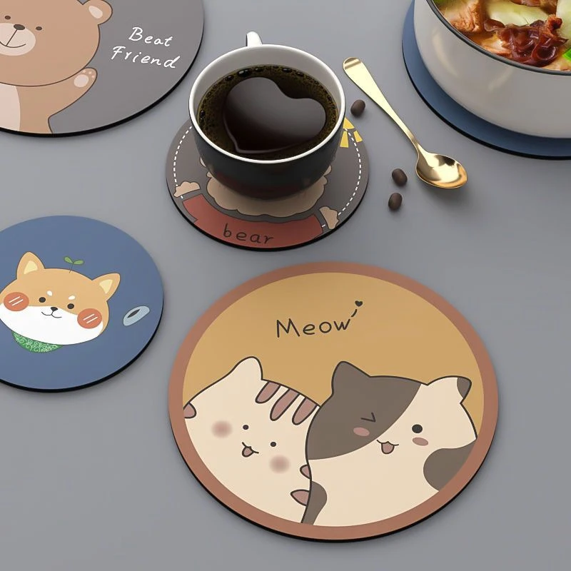 Non-Slip-Insulated-Coasters-Coffee-Tea-Drink-Cartoon-Cup-Pads-Coasters ...