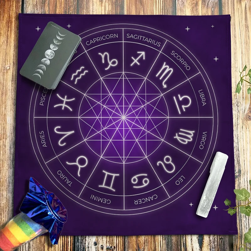 Pagan-Altar-Cloth-Witchcraft-Divination-Astrology-Oracle-Card-Mat-Star ...