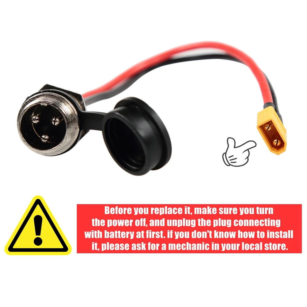 Universal GX16 3 Pins Charging Port for VSETT 8 8+ 9 9+ 10+ ZERO 8 9 10 ...