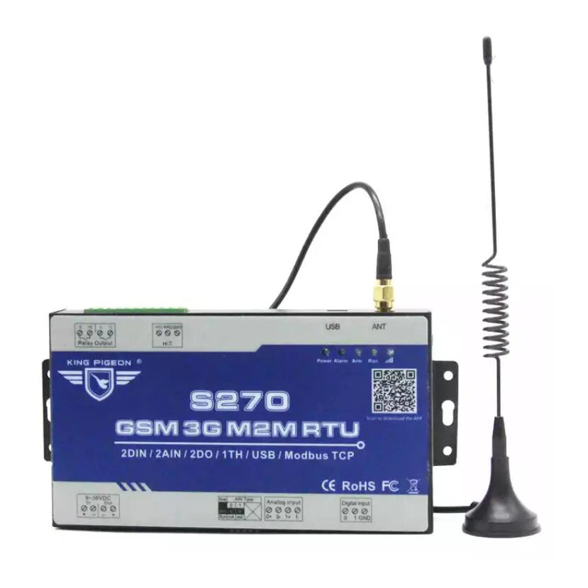MODBUS M2M SMS IOT Gateway With 2AI+2AO+2DI for Crane Coal Seismic SMS Communication BTS Access ...