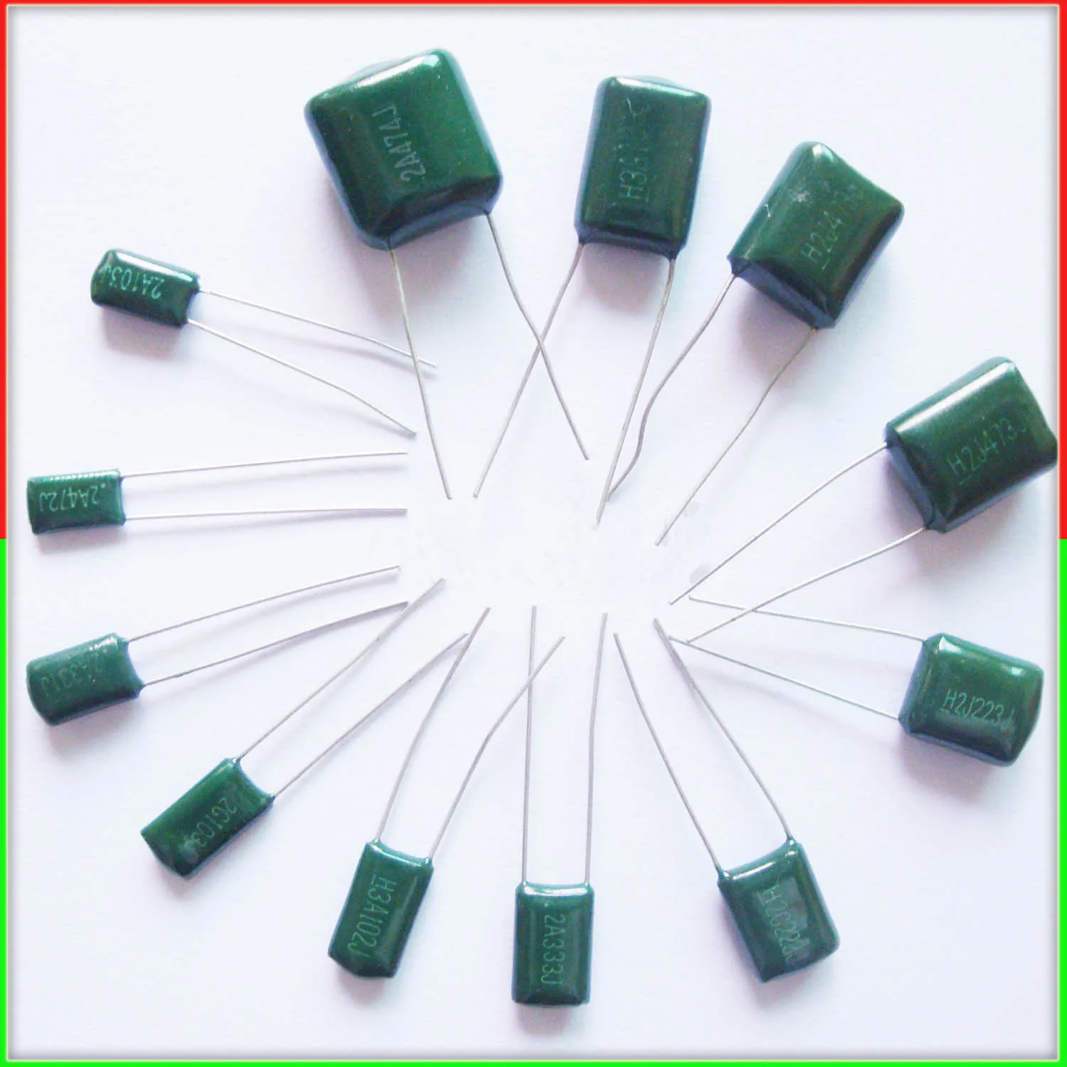 10pcs Mylar Film Capacitor 100v 2a 220pf~0.47uf 5% (2a221j~2a474j ...