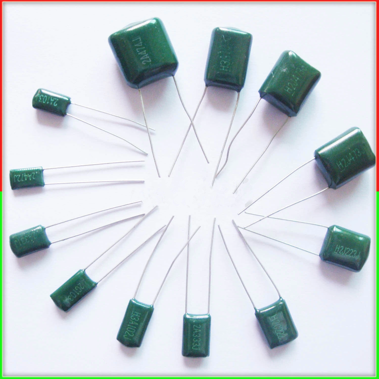 10pcs Mylar Film Capacitor 100V 2A 220pF~0.47uF 5% (2A221J~2A474J ...