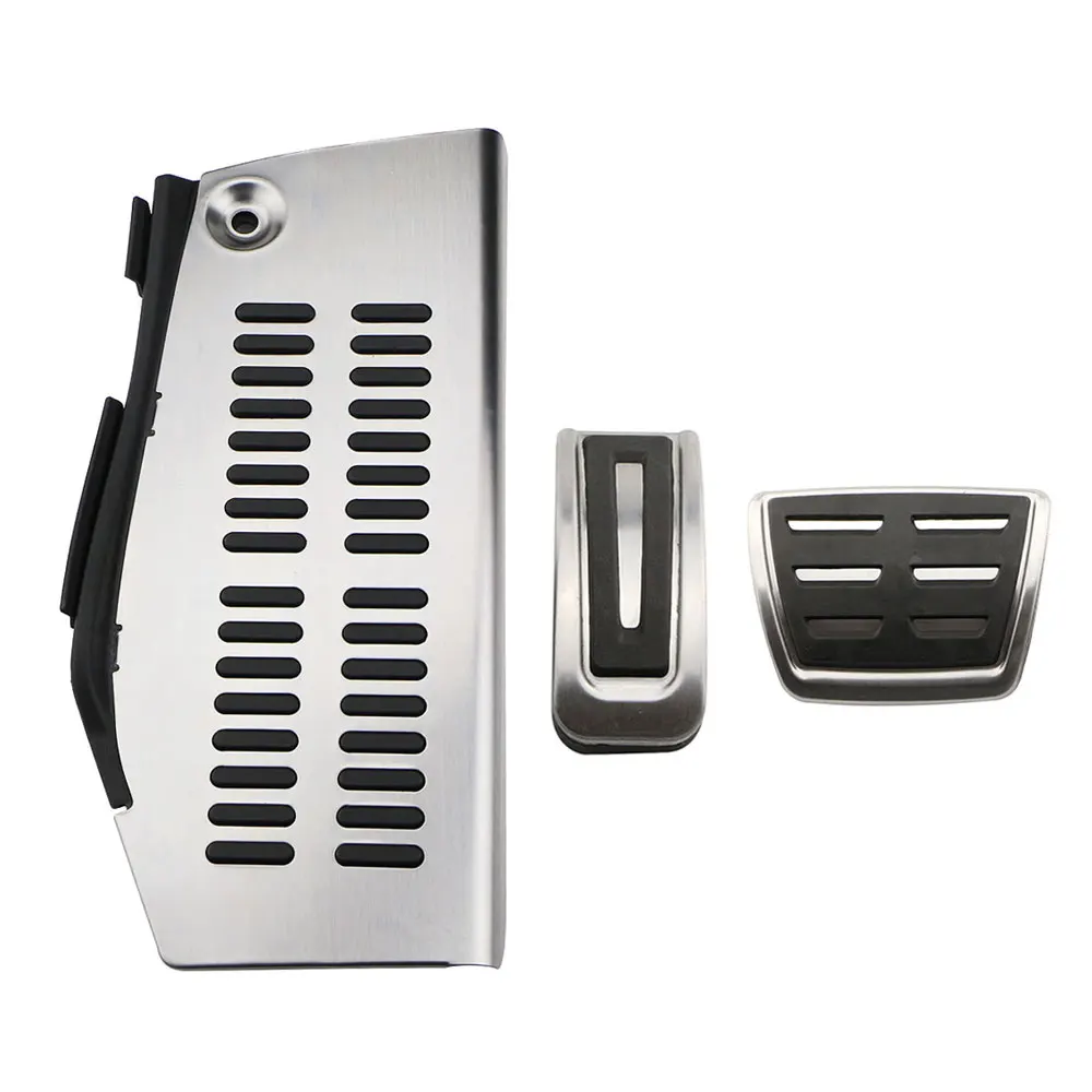 3x Stainless Steel MT Pedal Pads Footrest For VW Golf Jetta MK4 Bora