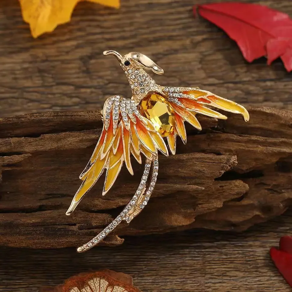 Multicolor-Crystal-Phoenix-Brooch-Pin-For-Women-Men-Enamel-Flying ...