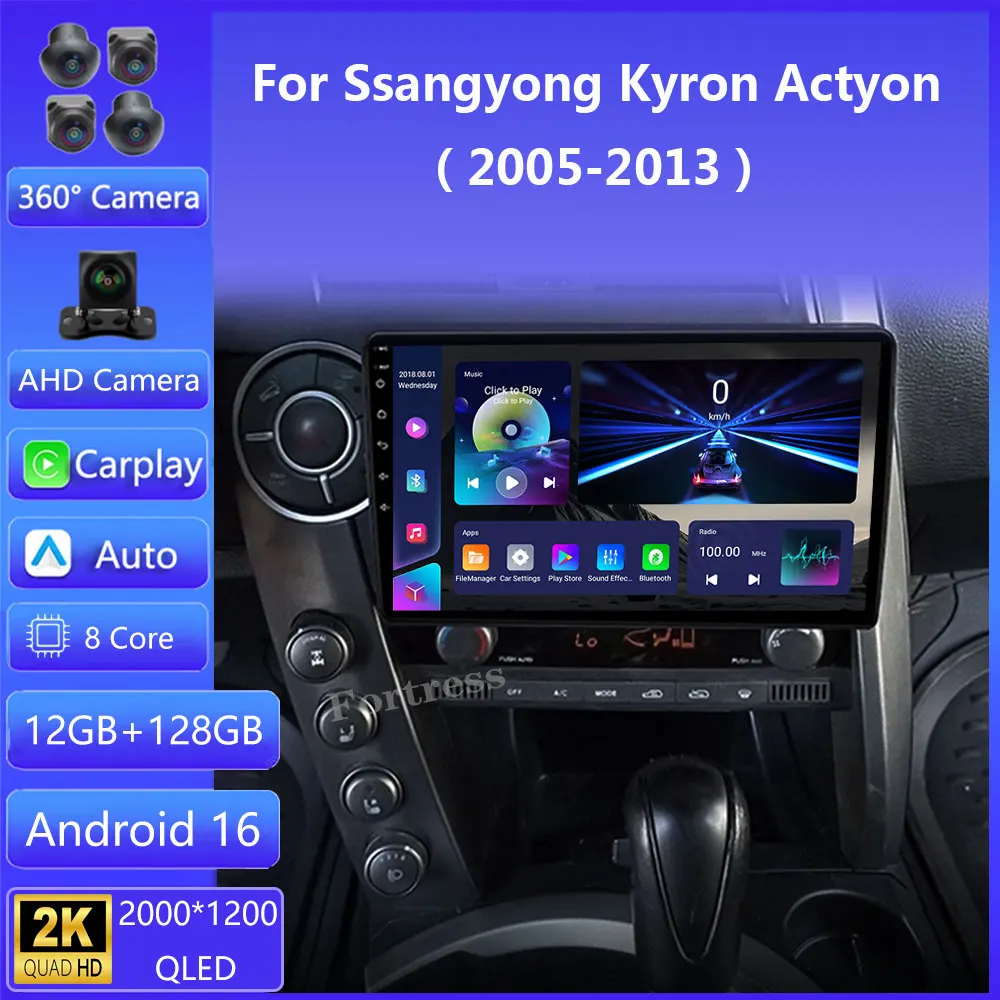 Android 16 For SsangYong Kyron Actyon C100 2005 2006 2007 - 2011 2K ...