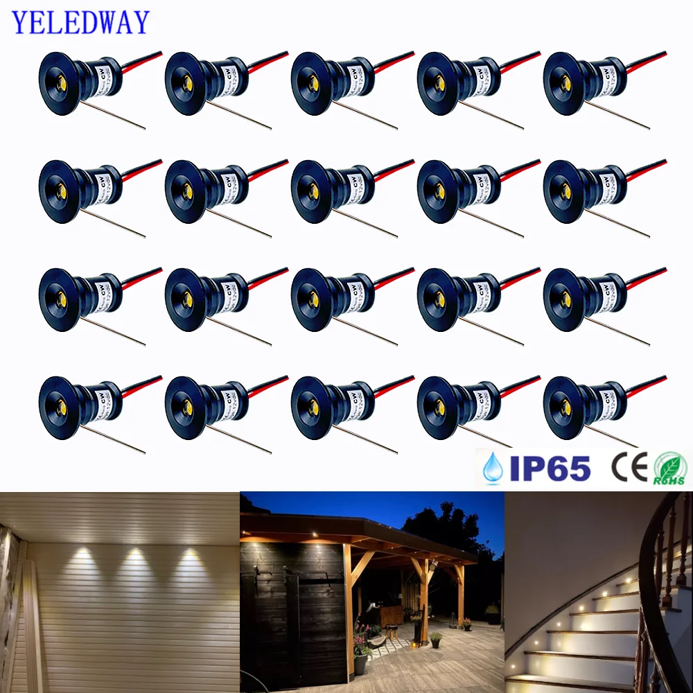IP65 1W 12V Mini LED Downlight Dimmable Outdoor Spotlight Stair Cabinet ...