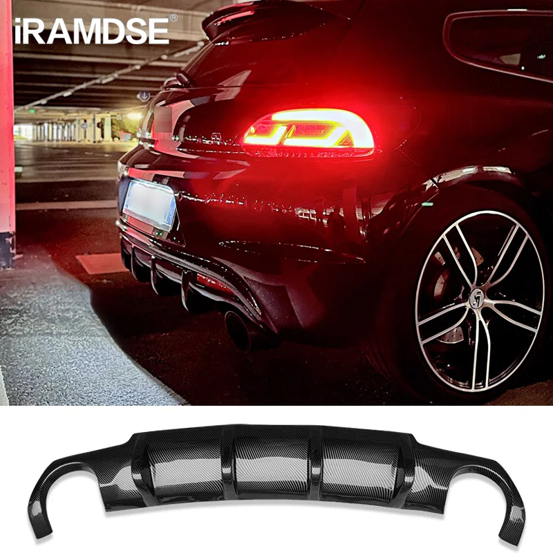 Car Rear Diffuser Lip Bumper Spoiler Plastic Body Kit For Volkswagen Vw ...