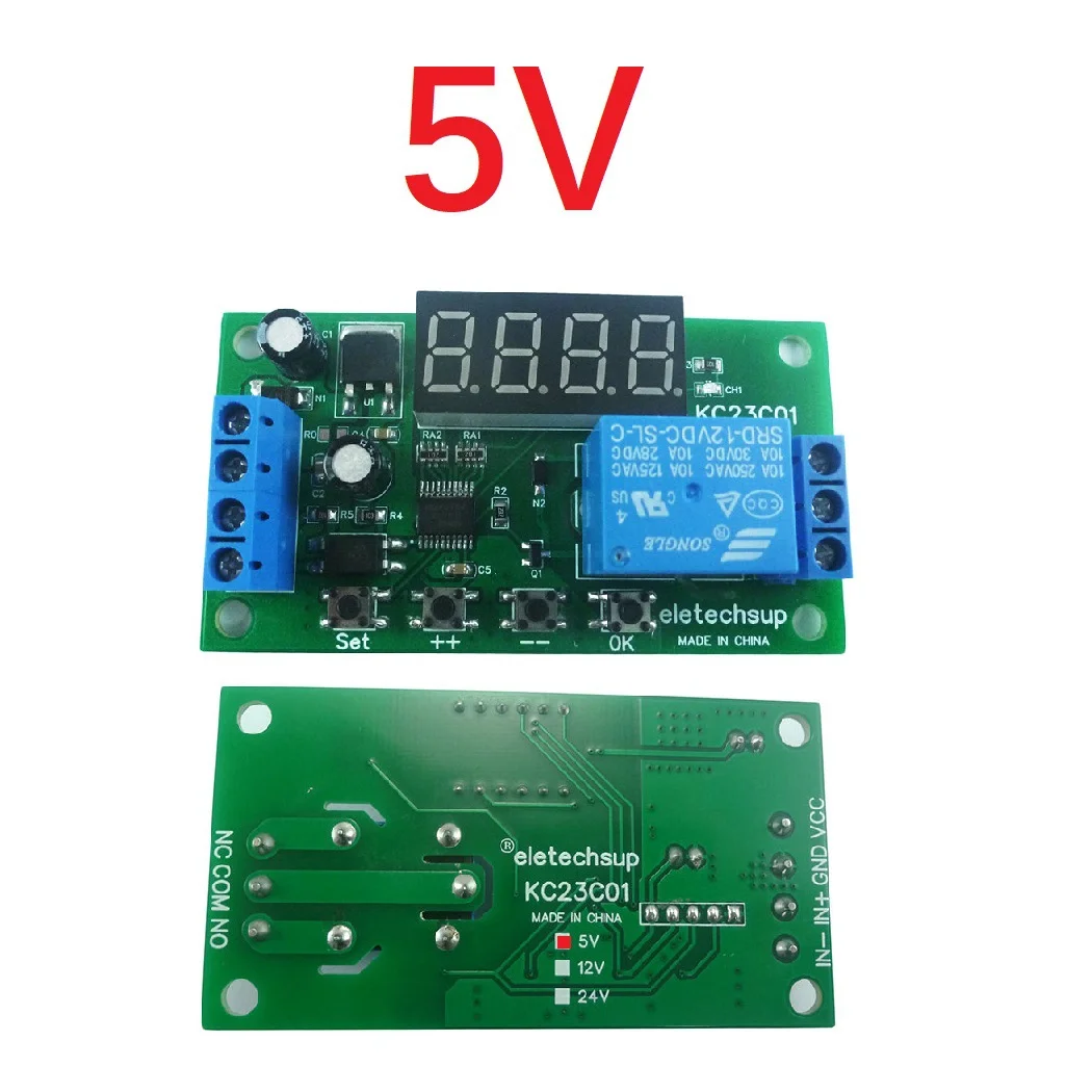KC23C01 DC 5V 12V 24V Delay Relay Module 1-Channel Multifunction Pulse ...