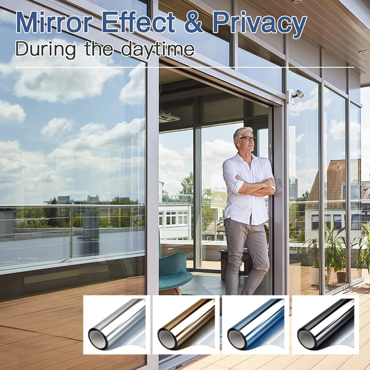 Heat-Insulation-Window-Film-One-Way-Mirror-Privacy-Self-adhesive-Glass ...