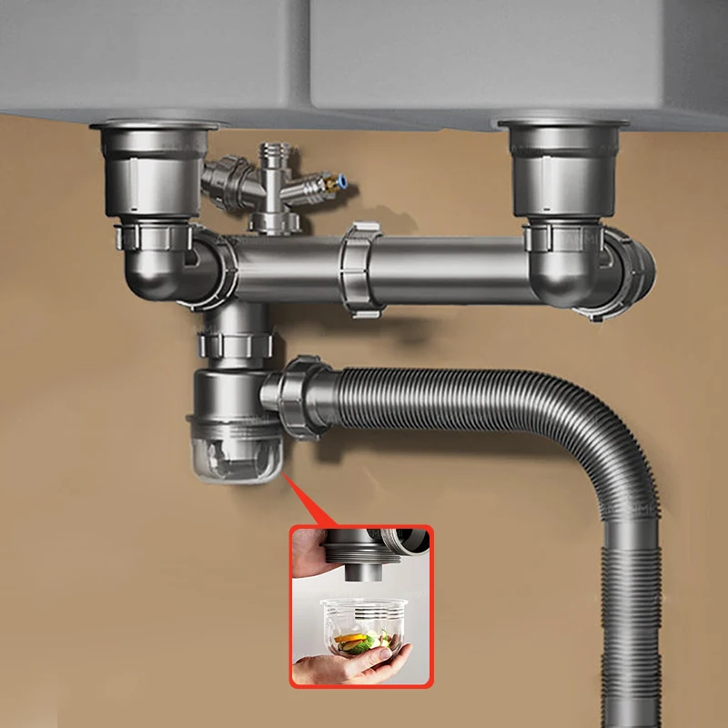 Kitchen-Washbasin-Sink-Bathroom-Downpipe-Fittings-Single-And-Double ...