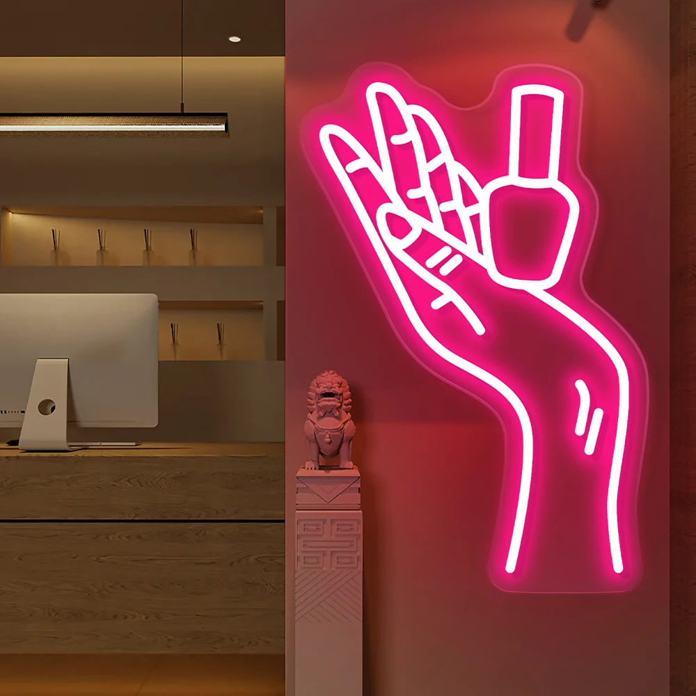 USB-Neon-LED-Nails-Signs-Decora-o-do-quarto-de-beleza-Wall-Art-Nails ...