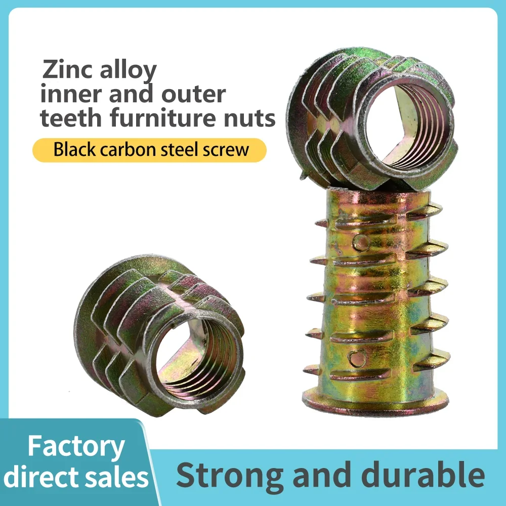 M4-M5-M6-M8-M10-Woodworking-Insert-Nut-Hexagon-Hex-Socket-Head-E-Nut ...