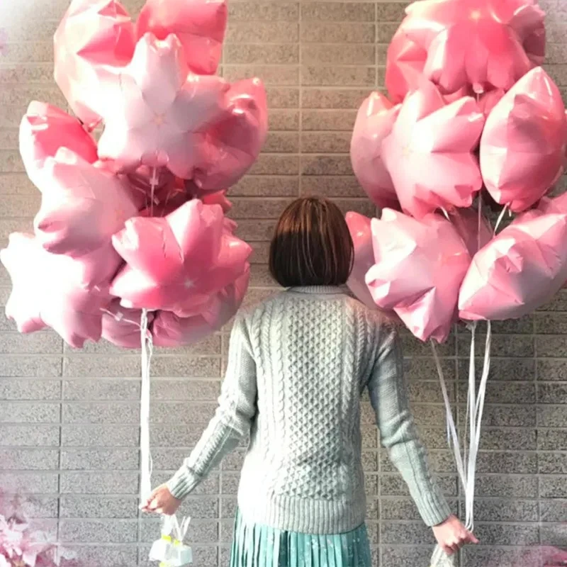10pcs Sakura Cherry Blossom Aluminum Foil Helium Balloon Wedding ...