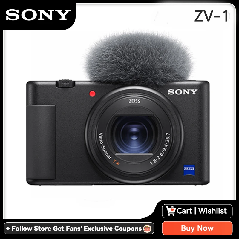 Sony ZV 1 zv1 câmera digital portátil 4k vídeo com lente de zoom ...