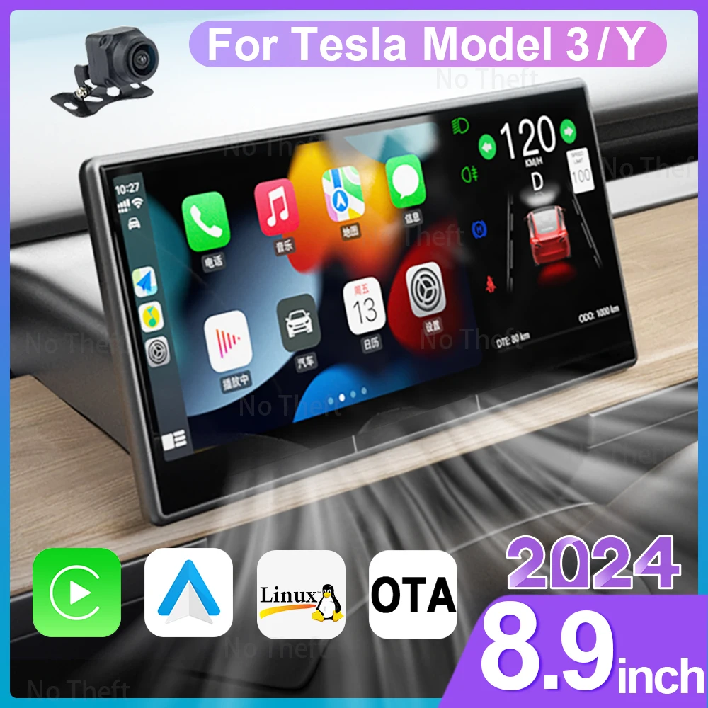 8-9inch-Dashboard-Screen-for-Tesla-Model-Y-2024-Model-3-Highland-Head ...