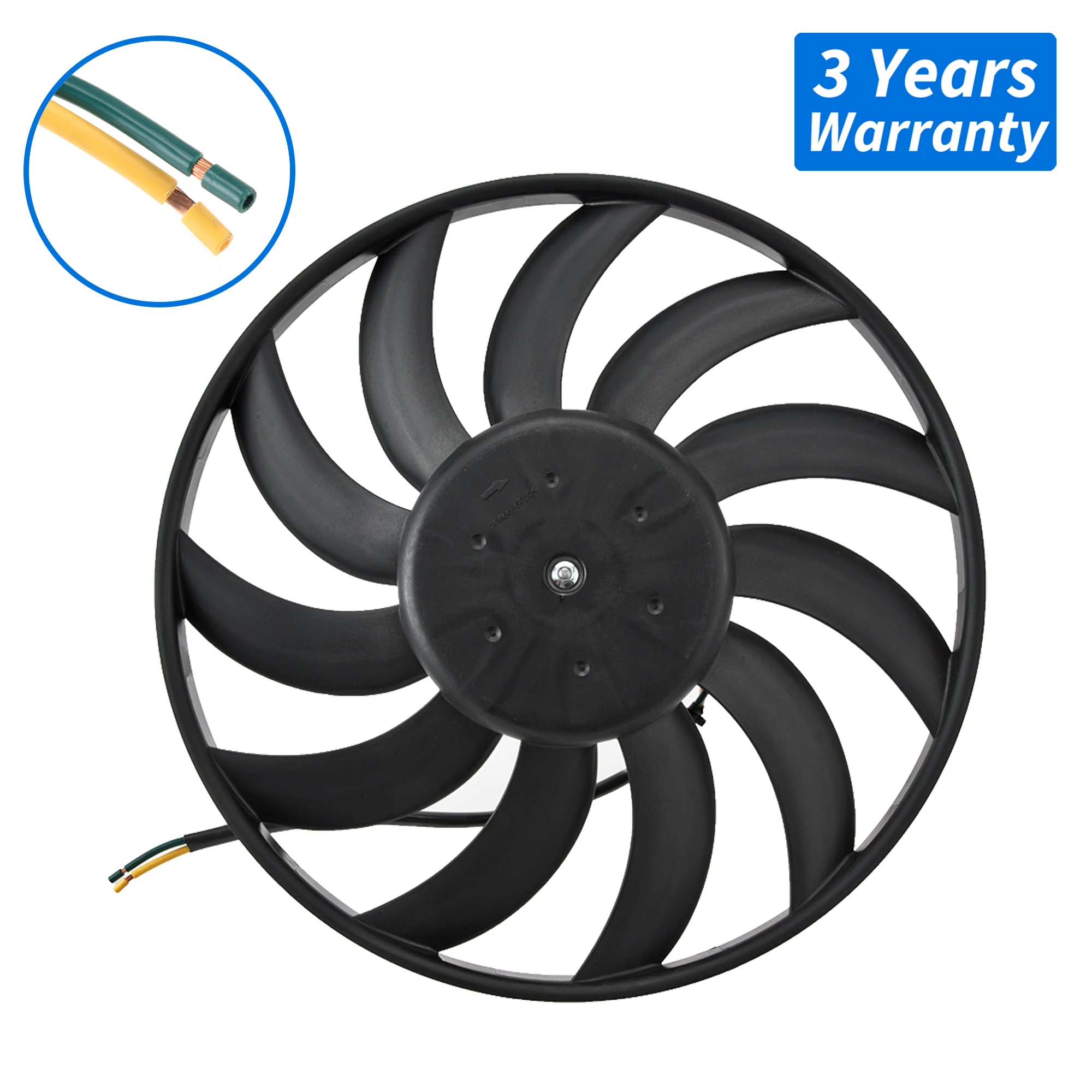 Left Main Radiator Cooling Fan Motor Assembly 4F0959455 For AUDI C6 A6 ...