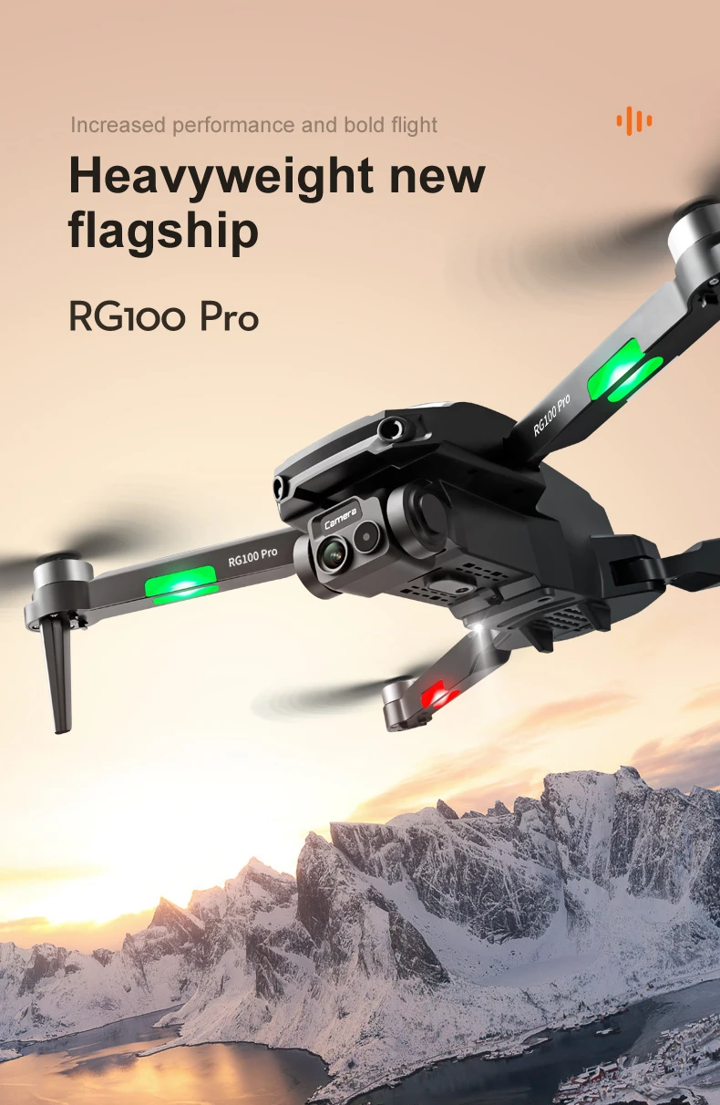 1080P 3B GY-Drone RG100 PRO avec Caméra HD 4K Sans Balais, Évitement ...