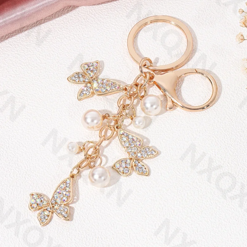 Pretty Hollow Butterfly Preal Enamel Keychain Flying Insect Key Ring ...