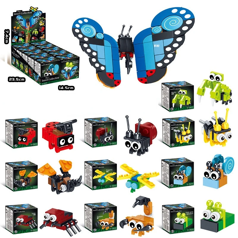Animal-Insects-10-in1-Model-Building-Block-Butterfly-Ladybug-Beetle ...